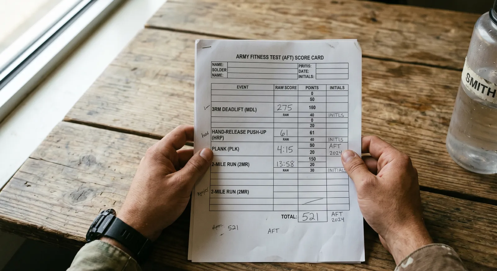 AFT Score Chart 2026: Army Fitness Test Standards (+ PDF)